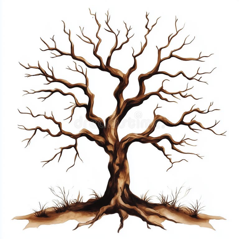 A Bare Tree S Winding Branches Showcase Nature S Artistry Against a ...