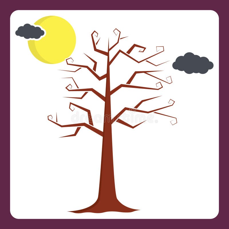 Bare Tree. Vector Illustration Decorative Design Stock Vector ...