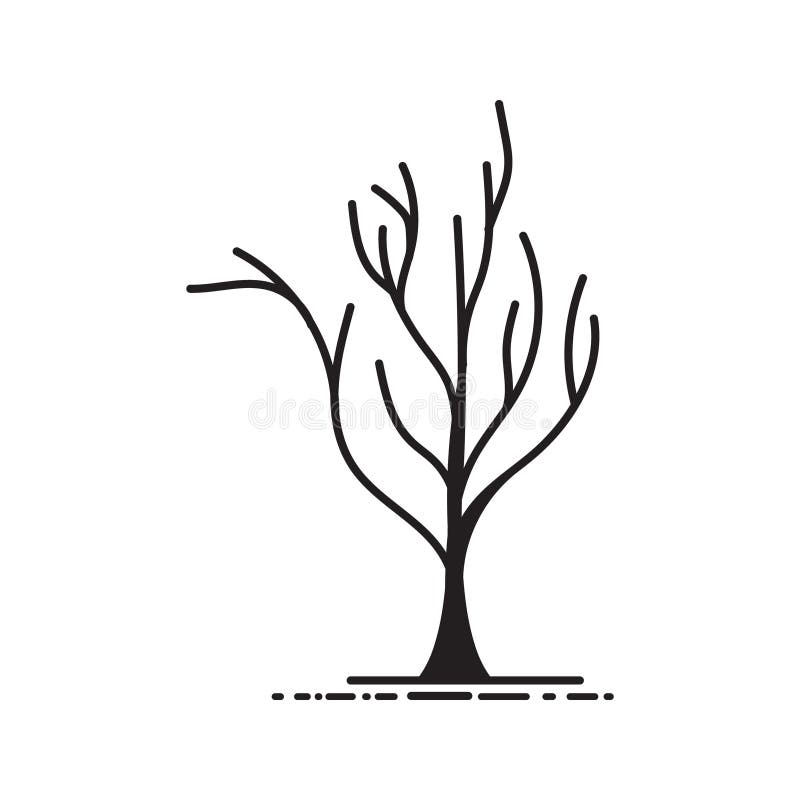 Bare Tree. Vector Illustration Decorative Design Stock Vector ...