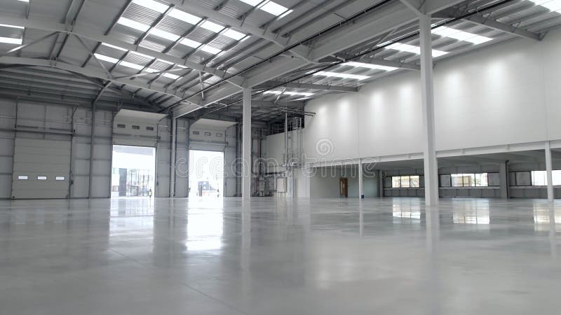 Bare Warehouse Unit Ready for Installation of Equipment Stock Video ...