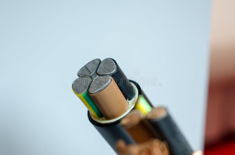 Bare Wires Electric Power Cable Stock Photo - Image of current ...