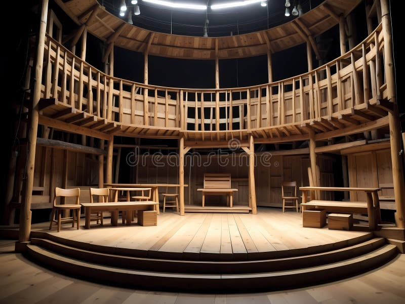 Bare Wooden Multi-purpose Multi-level Stage Set Stock Illustration ...