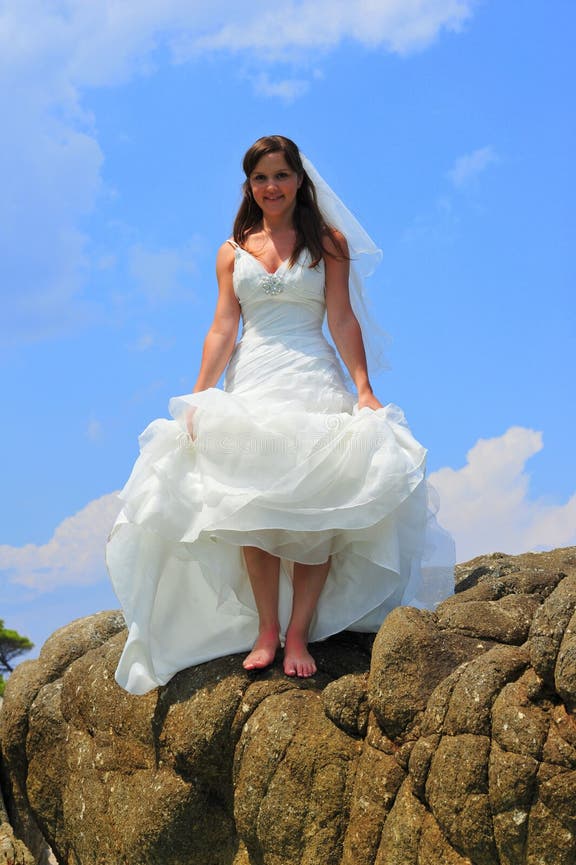 Barefoot bride stock photo. Image of gorgeous, celebration - 20673532