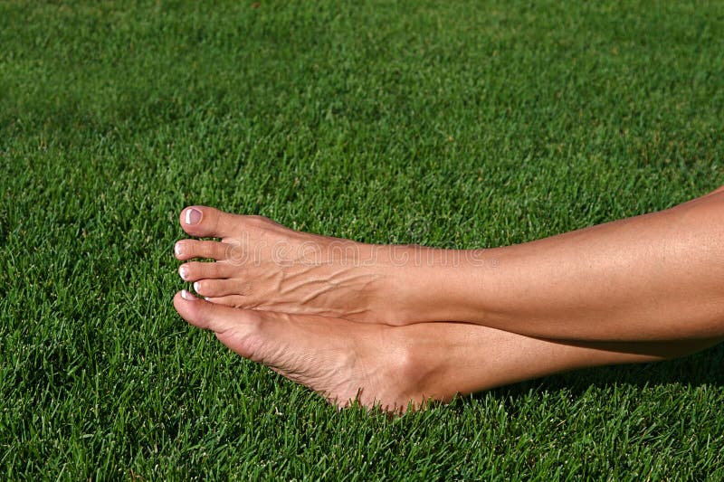 Barefoot in the Grass stock photo. Image of resting, feet - 10797046