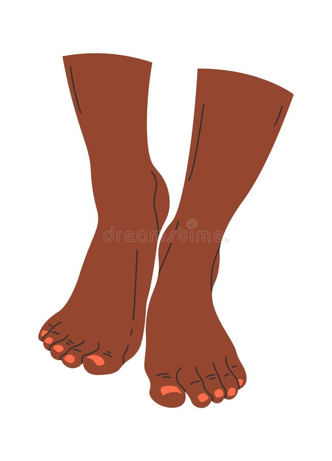 Barefoot Legs Design Element Stock Vector - Illustration of legs, foot ...