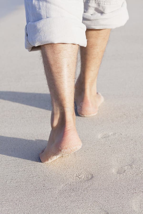 Barefoot in the Sand in Summer Holidays Stock Photo - Image of ...