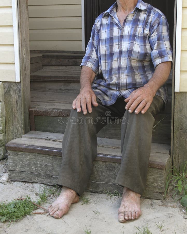 Barefoot senior man stock image. Image of adult, retired - 308397459