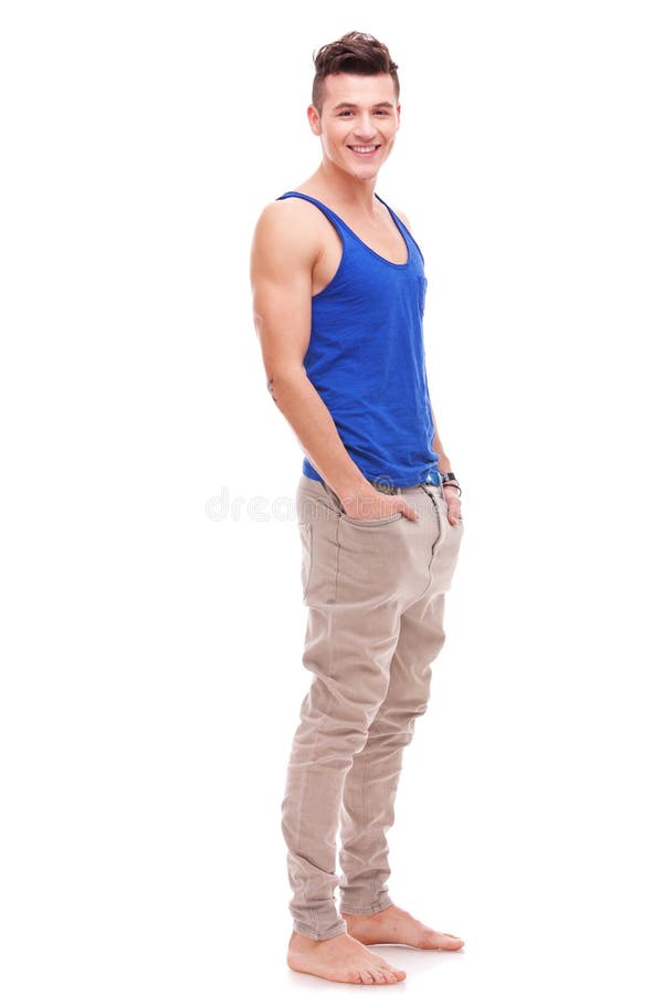 Barefoot Young Man stock photo. Image of 2024, foot, loneliness - 39695244