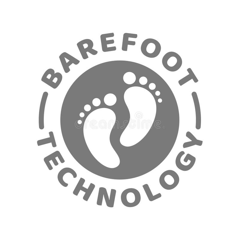 Barefoot Technology Vector Label Stock Illustration - Illustration of ...