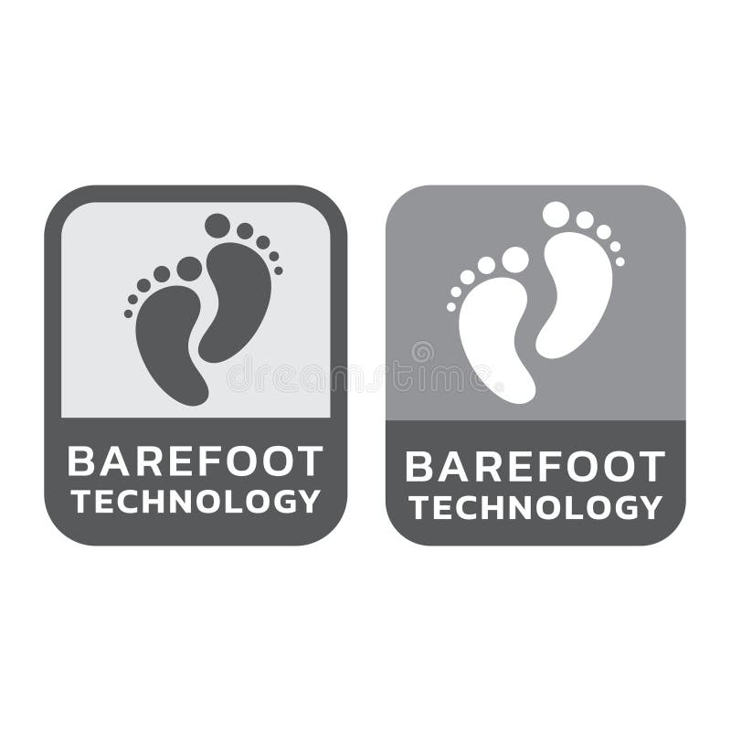 Barefoot Technology Vector Label Stock Vector - Illustration of ...