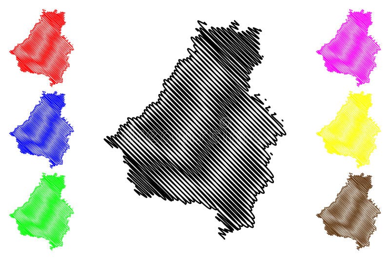 Bareilly District Uttar Pradesh State, Republic of India Map Vector ...