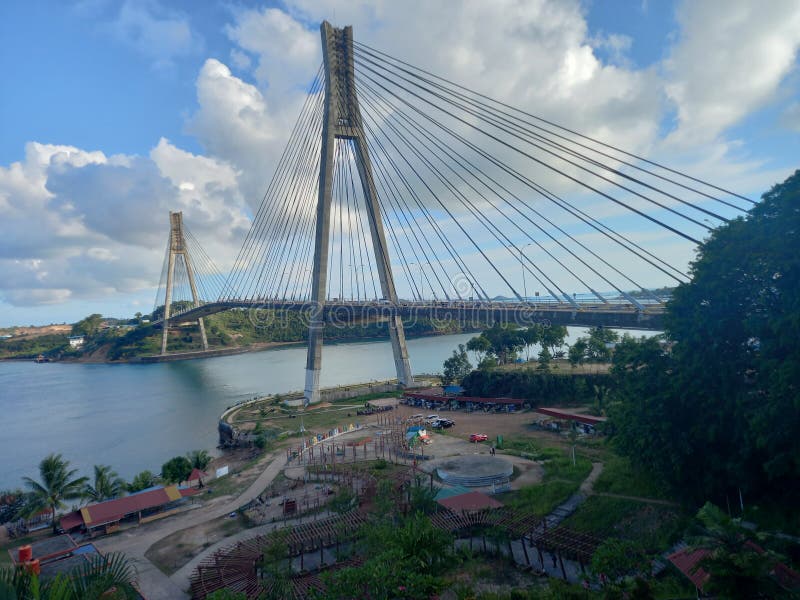 Barelang Bridge in Batam stock image. Image of dock - 264383057