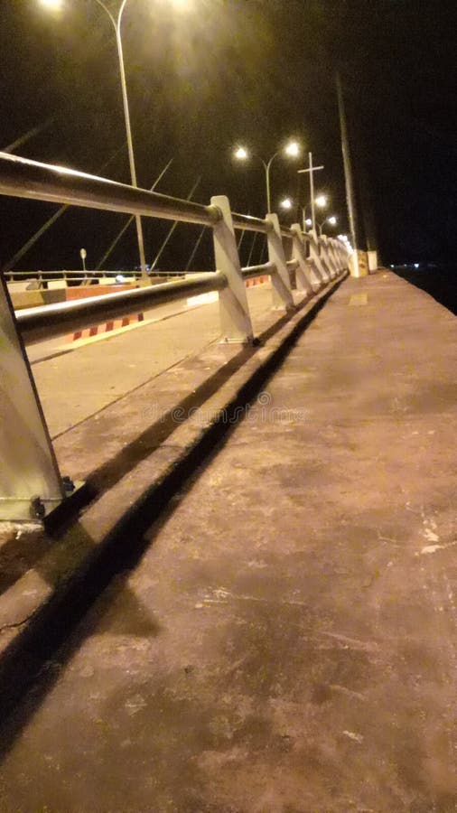 Bridge in the night stock image. Image of midnght, barelang - 103454801