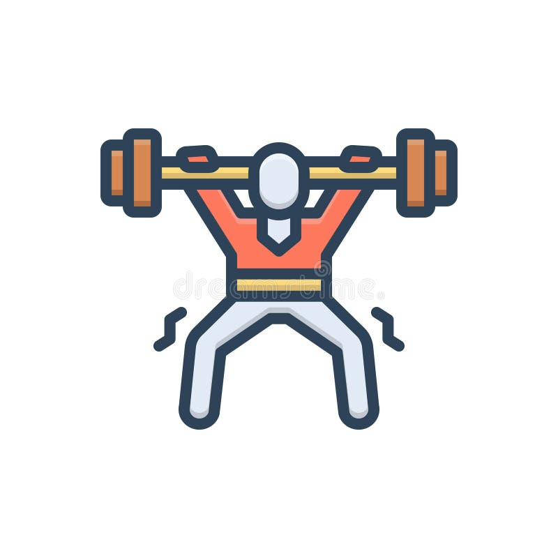 Color Illustration Icon for Barely, Hardly and Laboriously Stock Vector ...