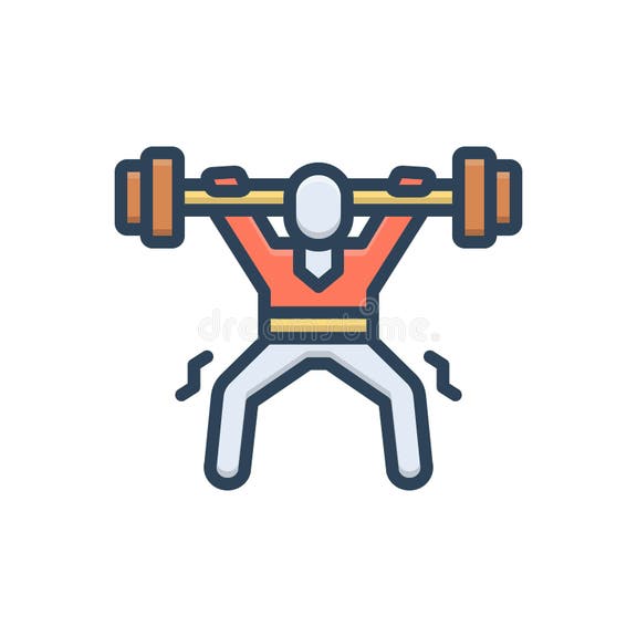 Color Illustration Icon for Barely, Hardly and Laboriously Stock Vector ...