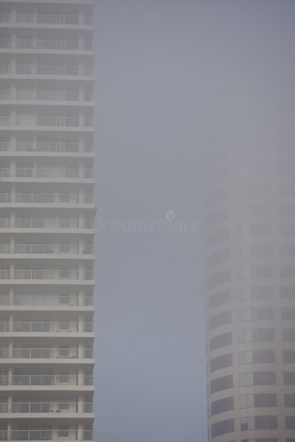 Barely visible skyscrapers stock image. Image of milky - 77369597