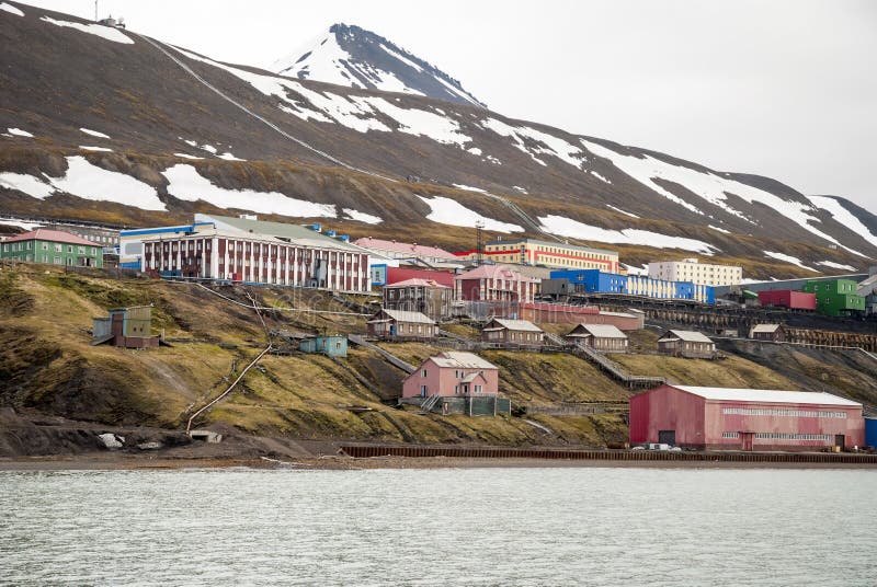 Barentsburg, Russian Settlement in Svalbard, Norway Stock Photo - Image ...