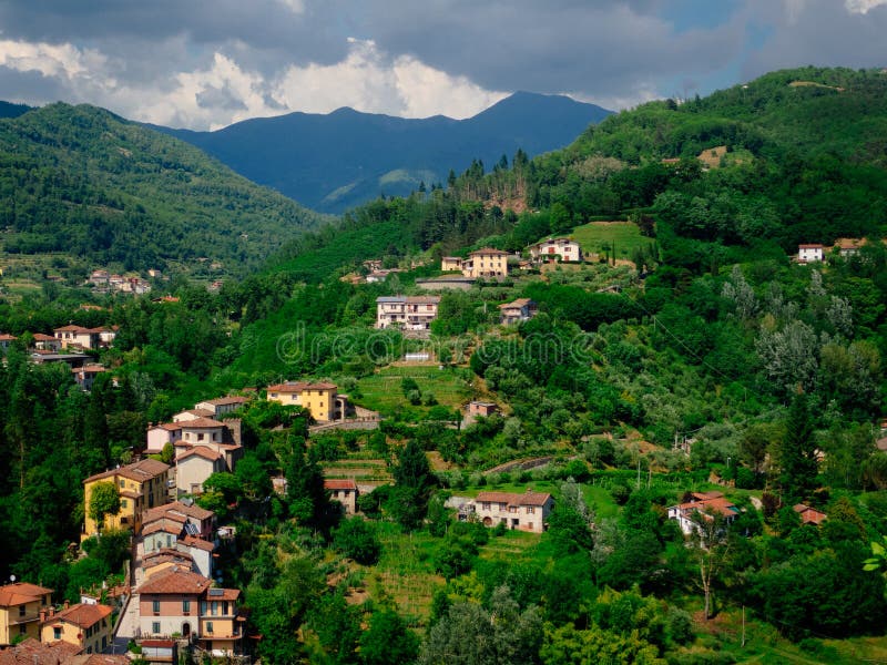 Barga, Italy stock image. Image of paese, retro, barga - 15411433