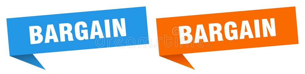 Bargain Banner. Bargain Speech Bubble Label Set Stock Vector ...