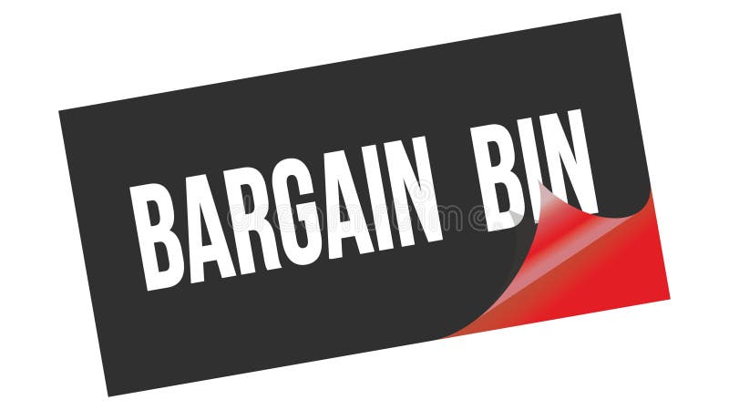 BARGAIN BIN Text on Red Grungy Rectangle Stamp Stock Illustration ...