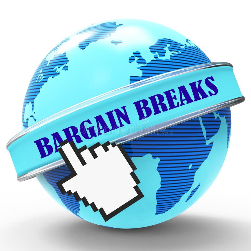 Bargain Breaks Represents Short Holiday and Travel Stock Illustration ...