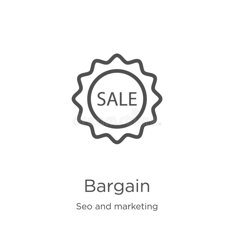 Bargain Icon Vector from Seo and Marketing Collection. Thin Line ...
