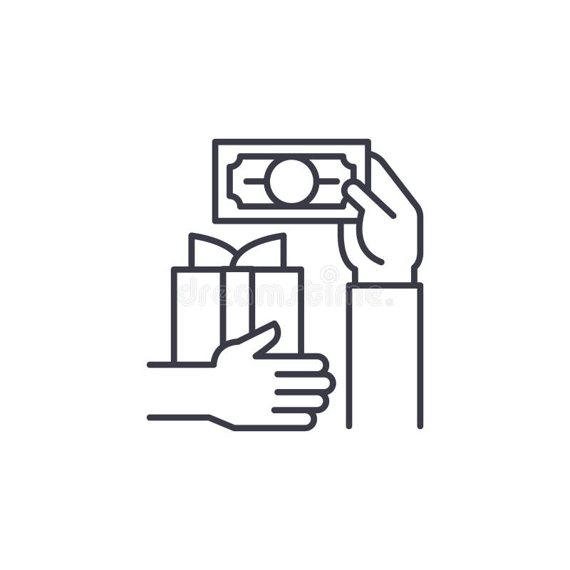 Bargain Linear Icon Concept. Bargain Line Vector Sign, Symbol ...