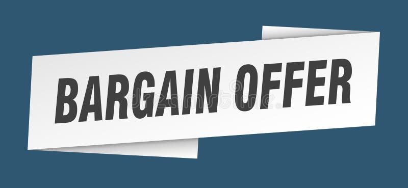 Bargain Offer Banner Template. Bargain Offer Ribbon Label Stock Vector ...