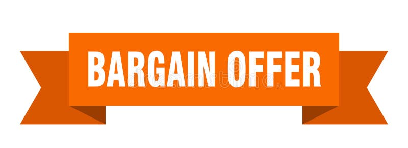 Bargain offer ribbon. stock vector. Illustration of price - 191263027