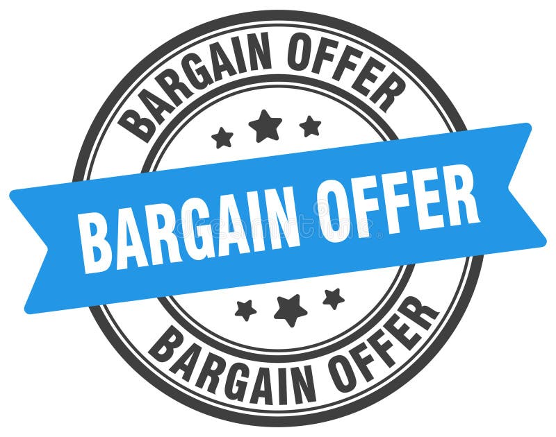 Bargain Offer Stamp. Bargain Offer Label on Transparent Background ...