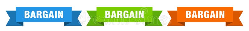 Bargain Ribbon. Bargain Isolated Paper Sign. Banner Stock Vector ...
