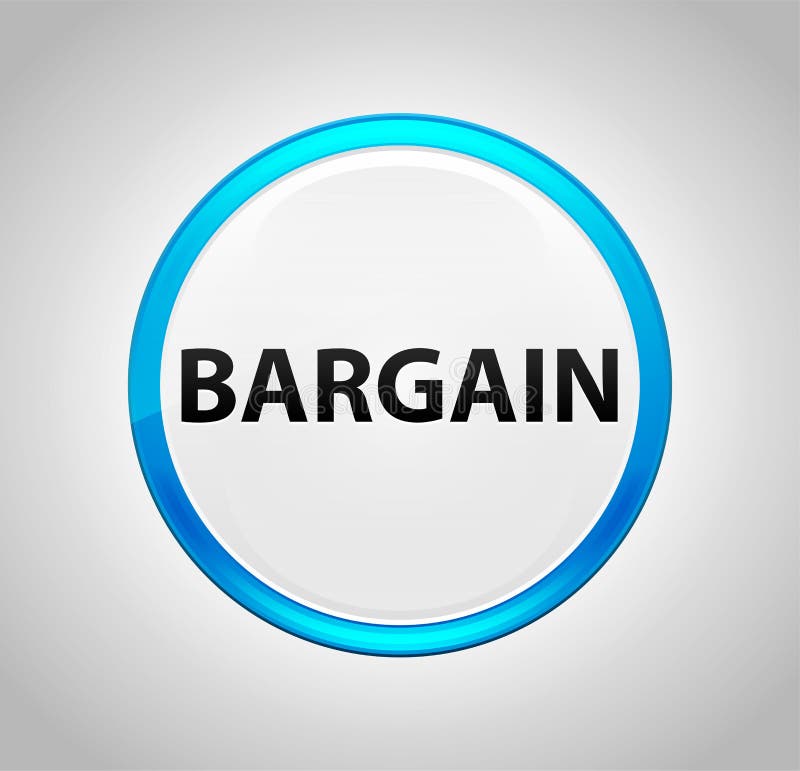 Bargain Round Blue Push Button Stock Illustration - Illustration of ...