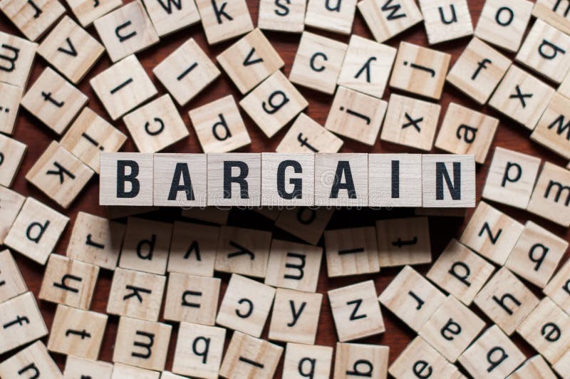 BARGAIN word concept stock photo. Image of concept, english - 142090106