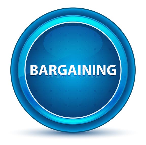 Bargaining Eyeball Blue Round Button Stock Illustration - Illustration ...