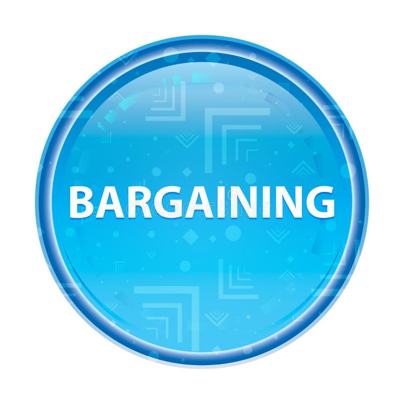 Bargaining Floral Blue Round Button Stock Illustration - Illustration ...