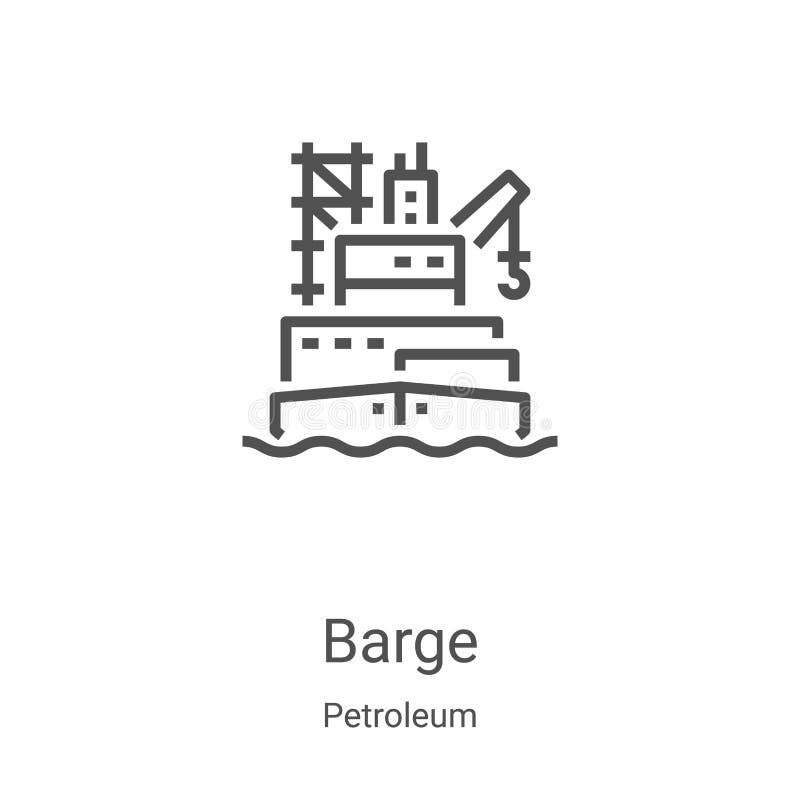 Barge icon, cartoon style stock vector. Illustration of freight - 102756120