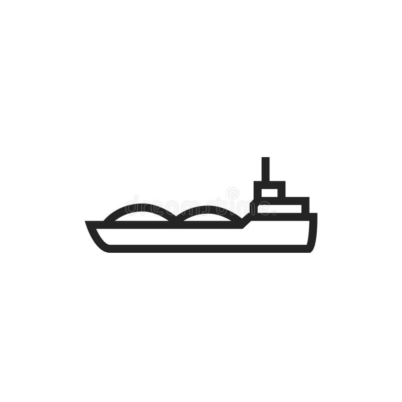 Barge Line Icon. Water Transportation Symbol Stock Vector ...