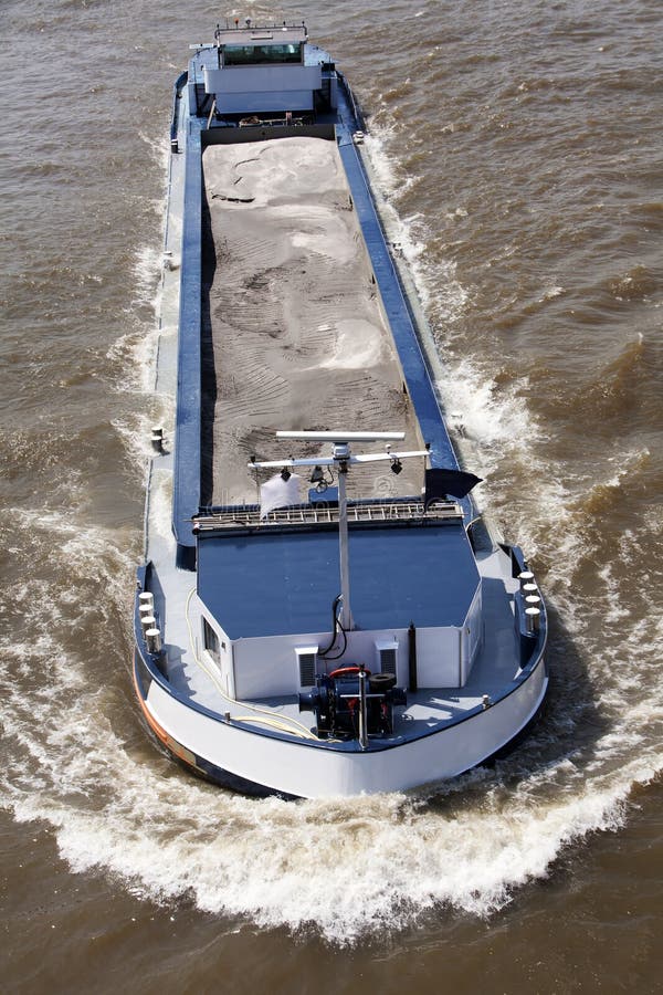 Barge with cargo stock image. Image of brown, orange - 27932669