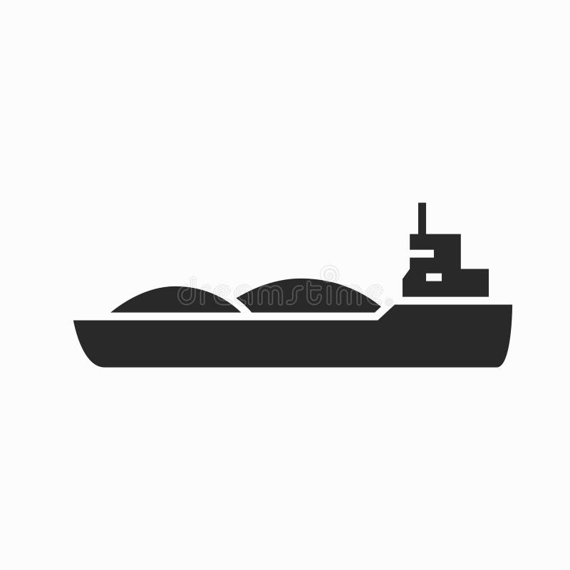 Cargo Ship Icon. Sea Transportation and Sea Freight Symbol Stock Vector ...