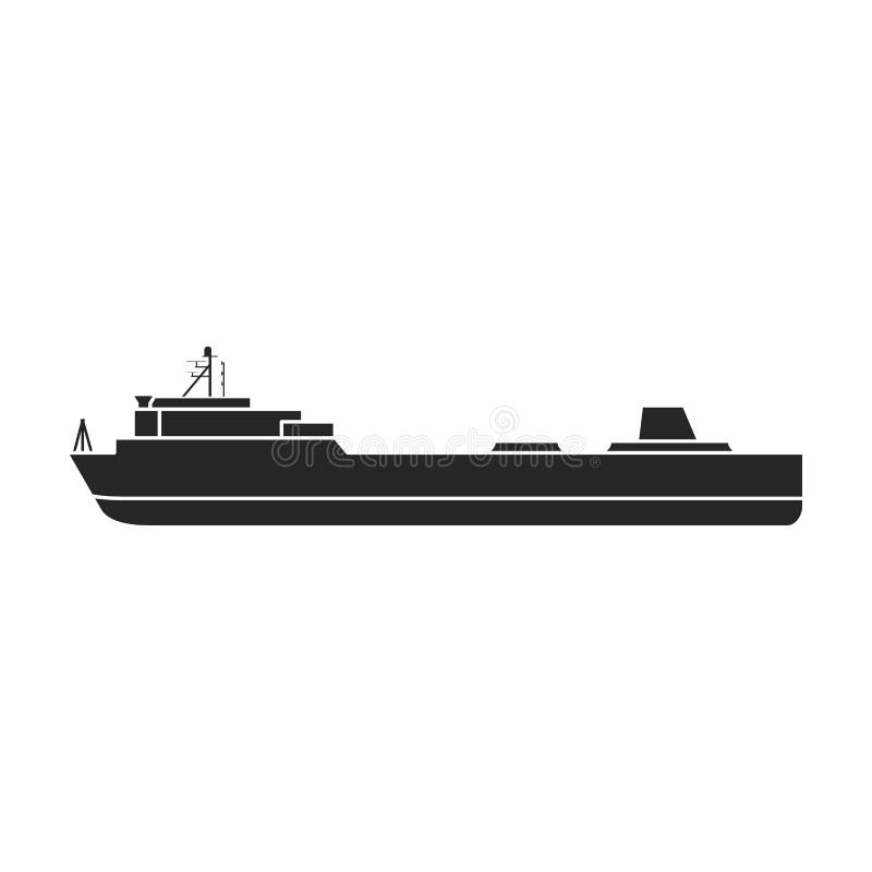 Barge Vector Icon.Black Vector Icon Isolated on White Background Barge ...