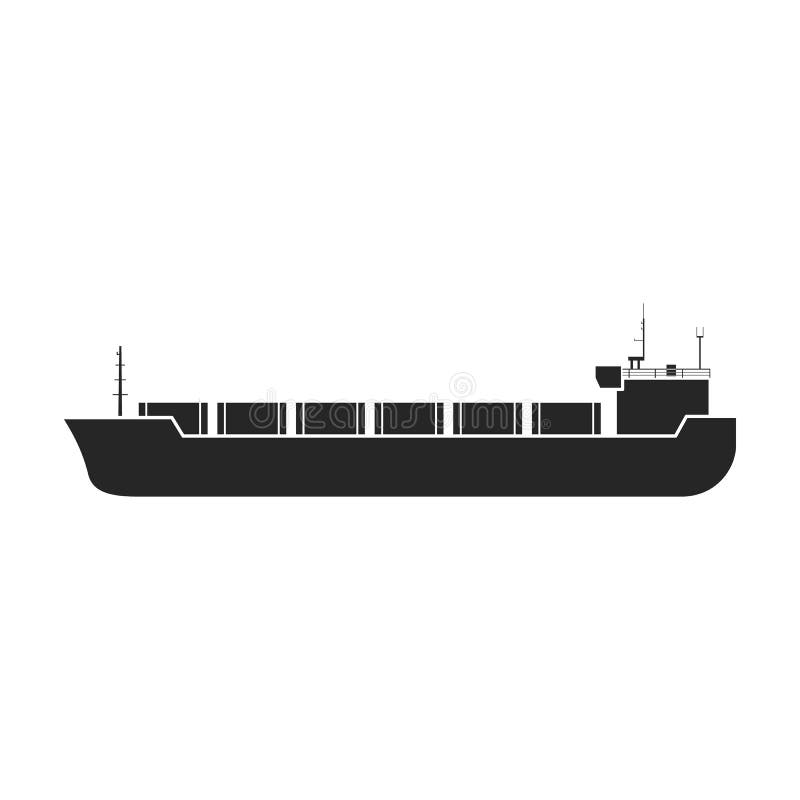 Barge Vector Icon.Black Vector Icon Isolated on White Background Barge ...