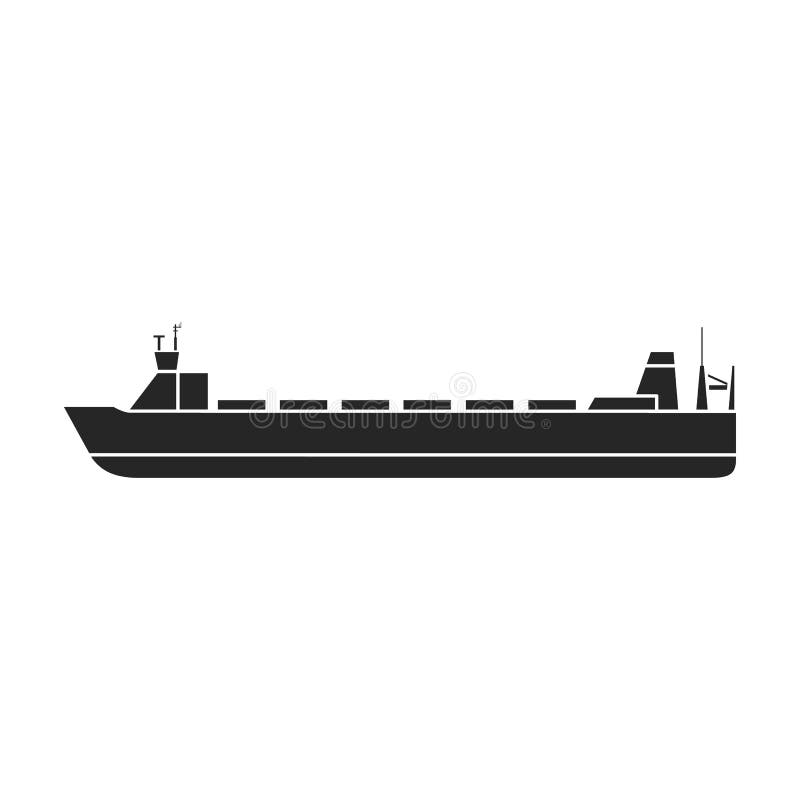 Barge Vector Icon.Black Vector Icon Isolated on White Background Barge ...