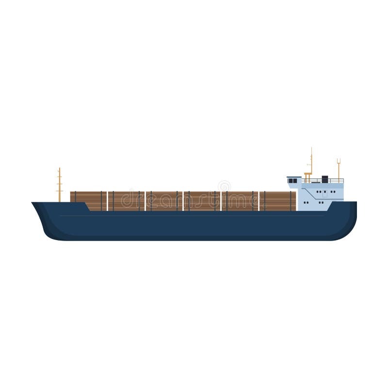 Barge Vector Icon.Cartoon Vector Icon Isolated on White Background ...