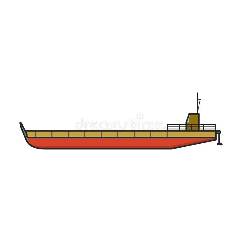 Barge Vector Icon.Color Vector Icon Isolated on White Background Barge ...