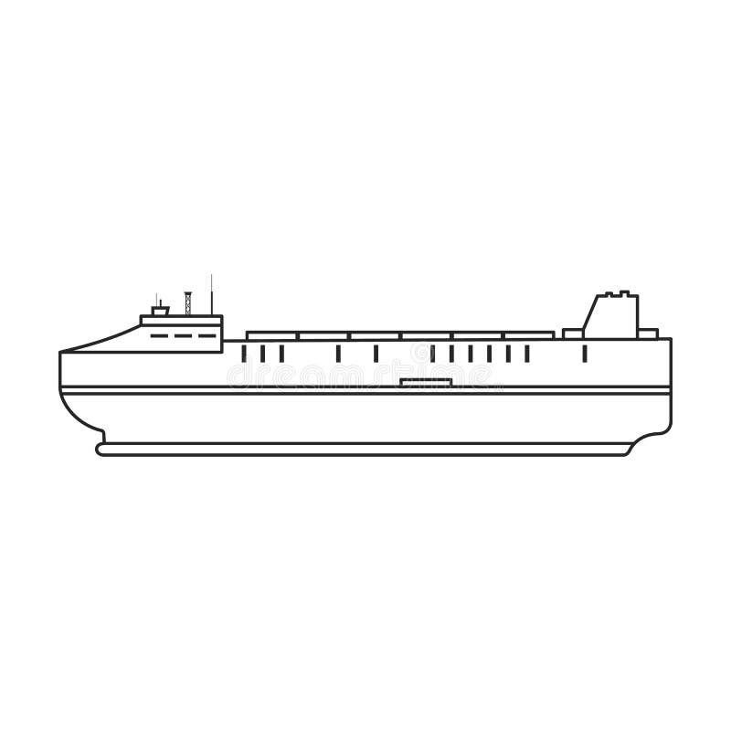 Barge Vector Icon.Black Vector Icon Isolated On White Background Barge ...