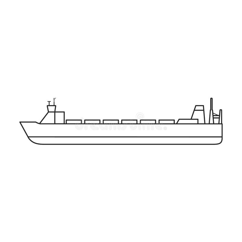 Barge Vector Icon.Black Vector Icon Isolated on White Background Barge ...