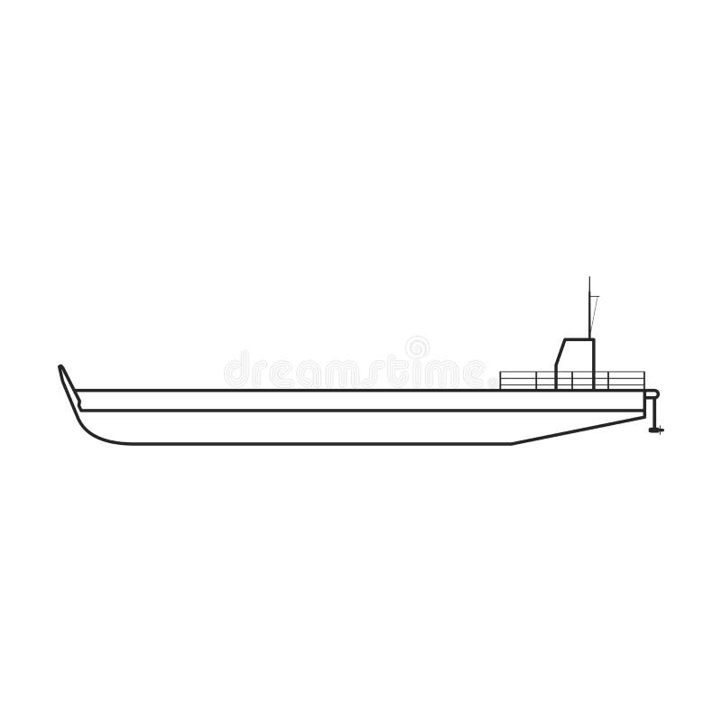 Barge Vector Icon.Black Vector Icon Isolated on White Background Barge ...