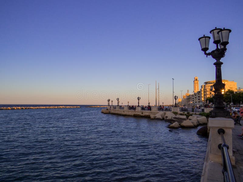 Seafront, Bari, Italy editorial photography. Image of building - 228663942