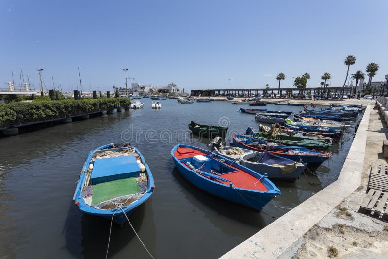 View of the Port of Bari in Apulia, Italy Editorial Stock Image - Image ...