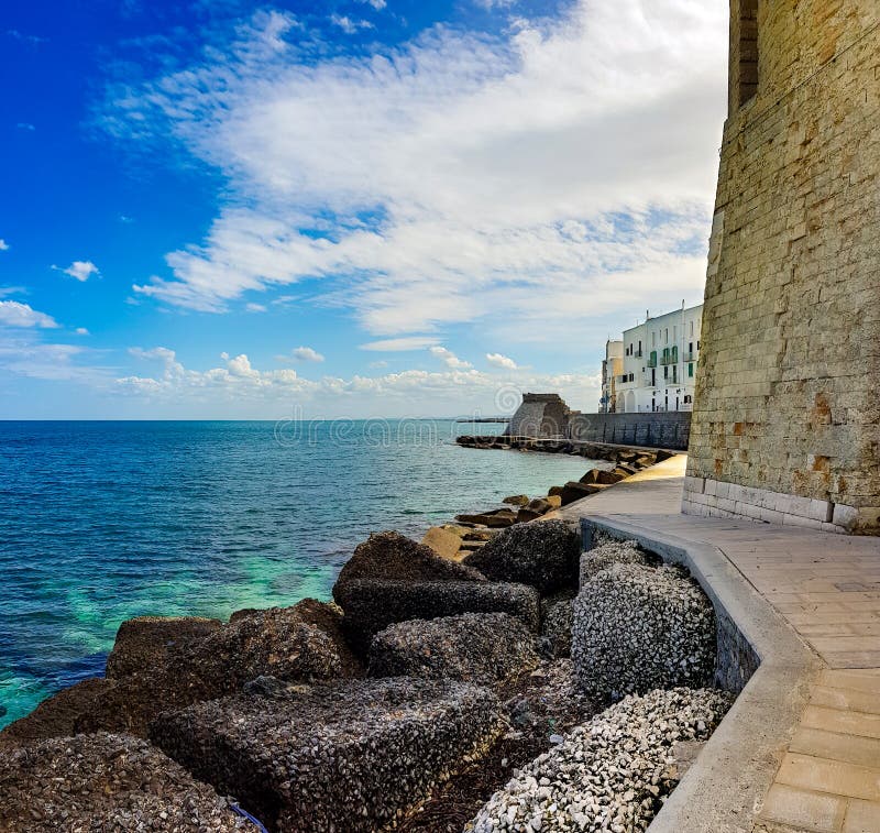 Bari, Puglia Coast Line Toward the Adriatic Sea Stock Image - Image of ...